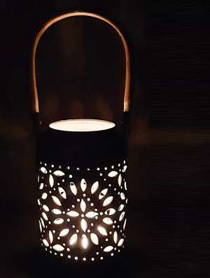 Buy online Color Palette Ceramic Look Lantern from Candle Holders for ...