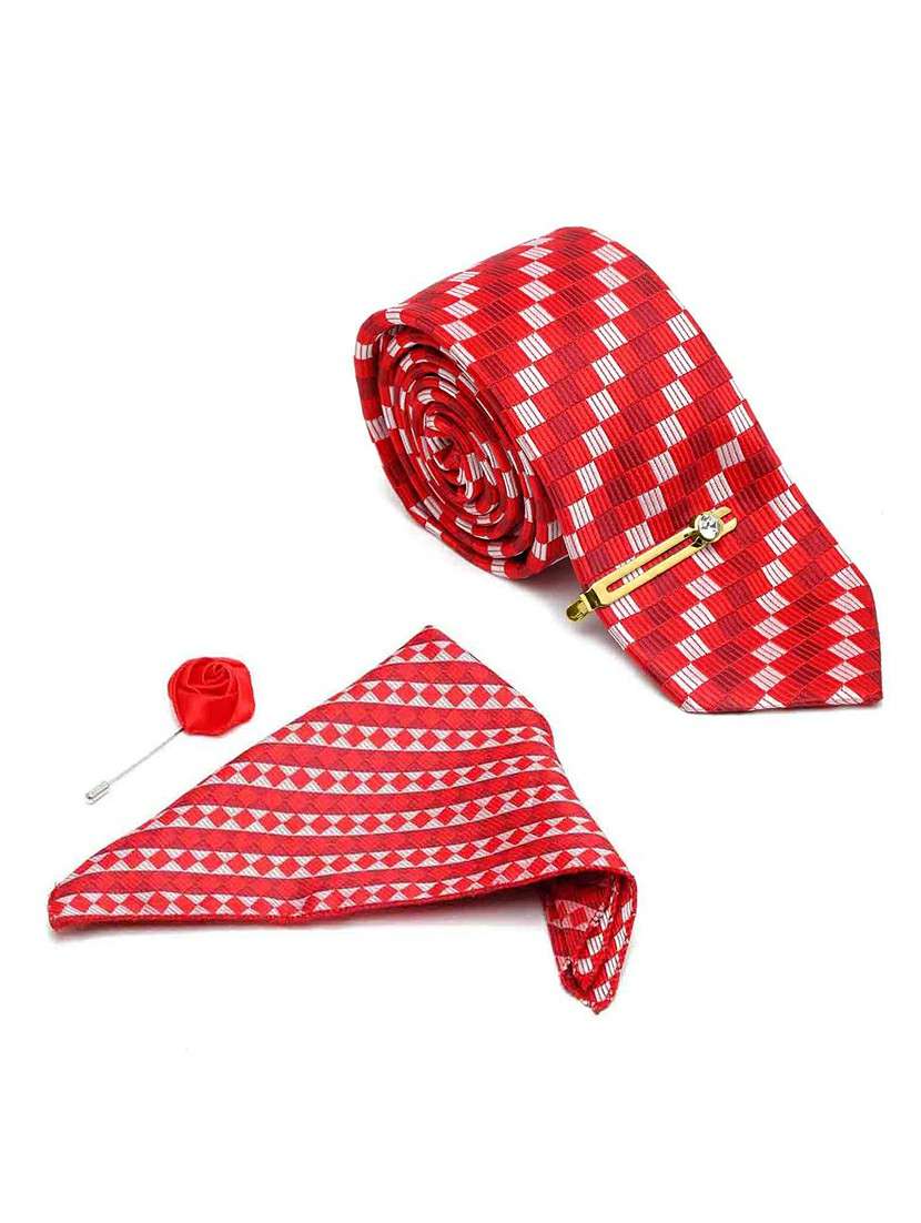 Buy online Red Tie Combo Gift Set from Ties and Bow Ties for Men by ...