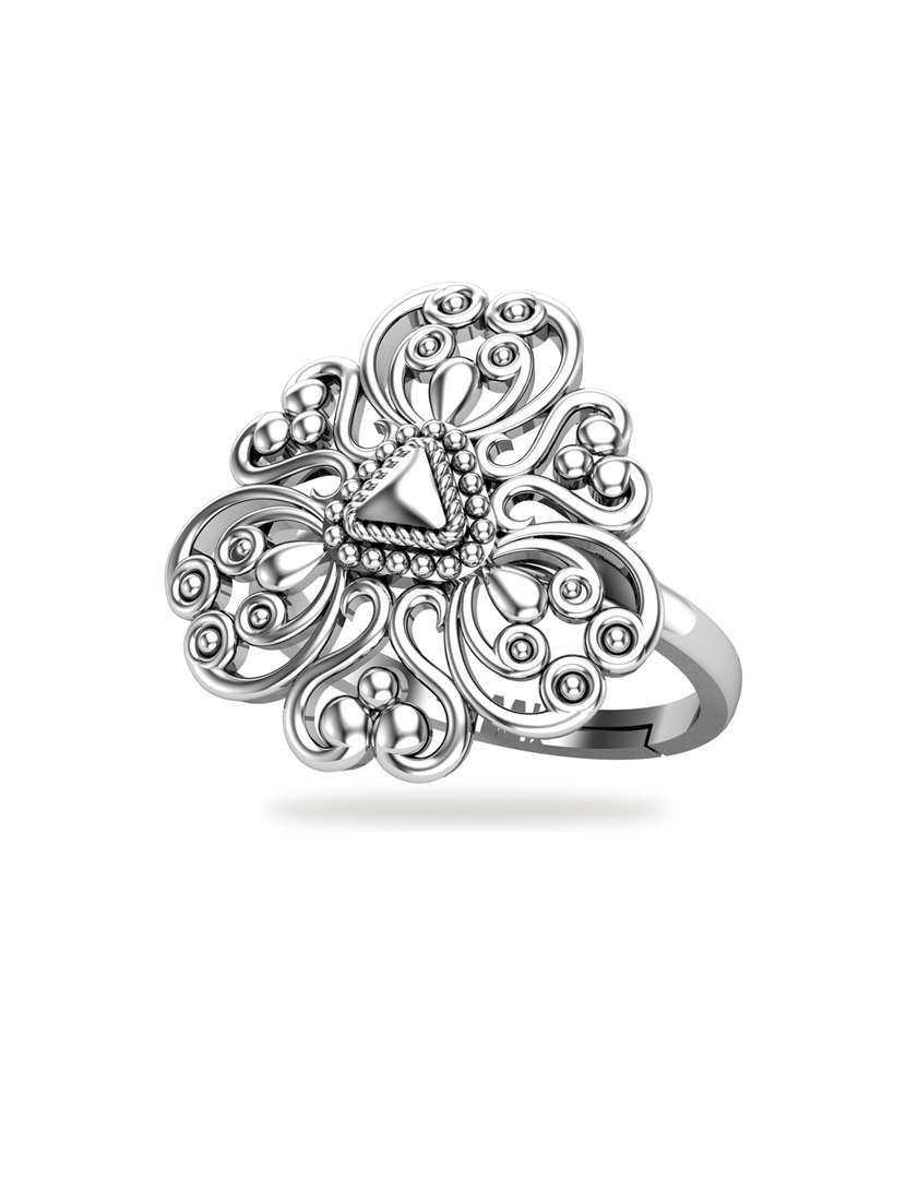 Buy online Silver Metal Finger Ring from fashion jewellery for Women by ...