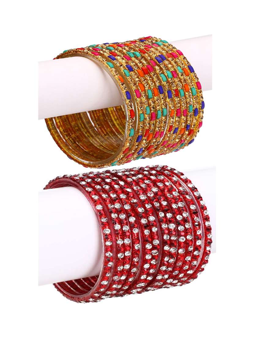 Buy online Multi Colored Glass Bangle from fashion jewellery for Women ...