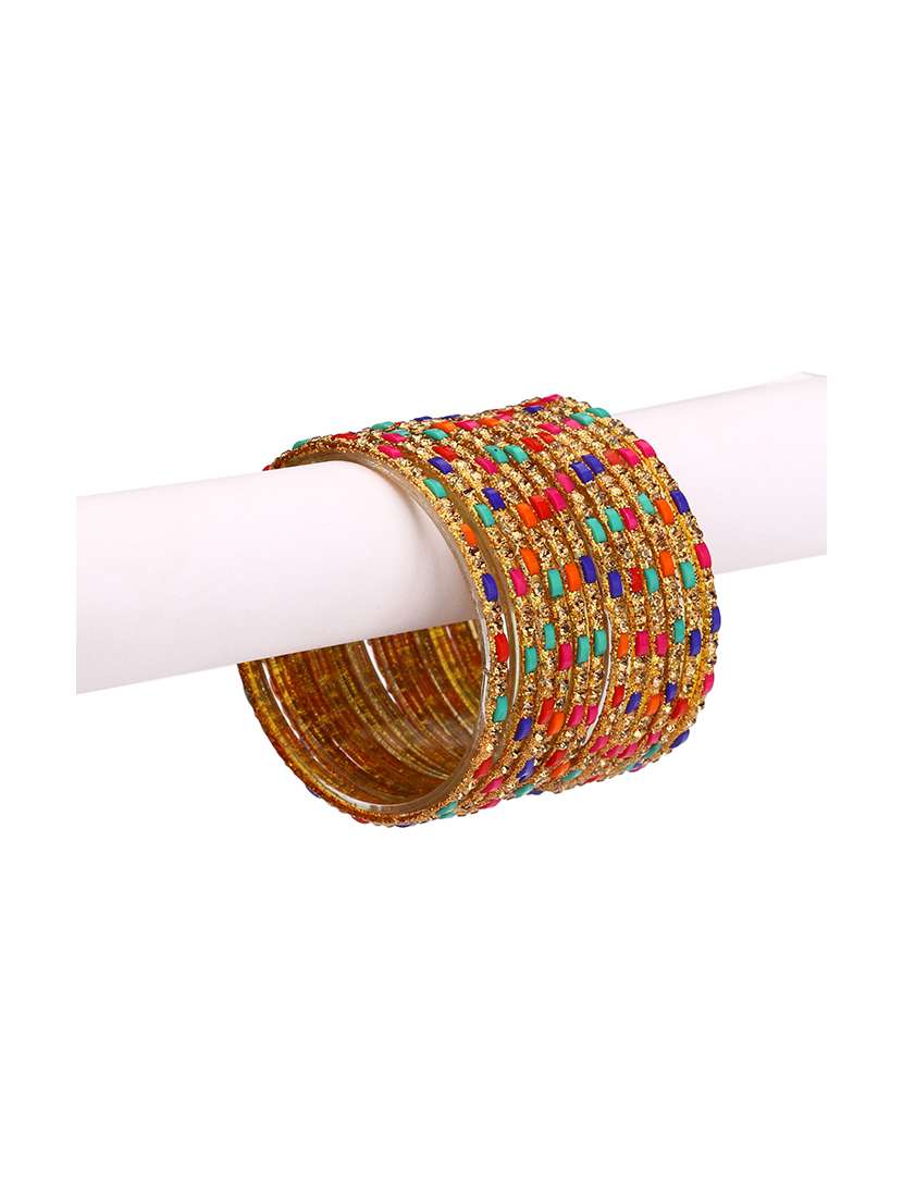 Buy online Multi Colored Glass Bangle from fashion jewellery for Women ...