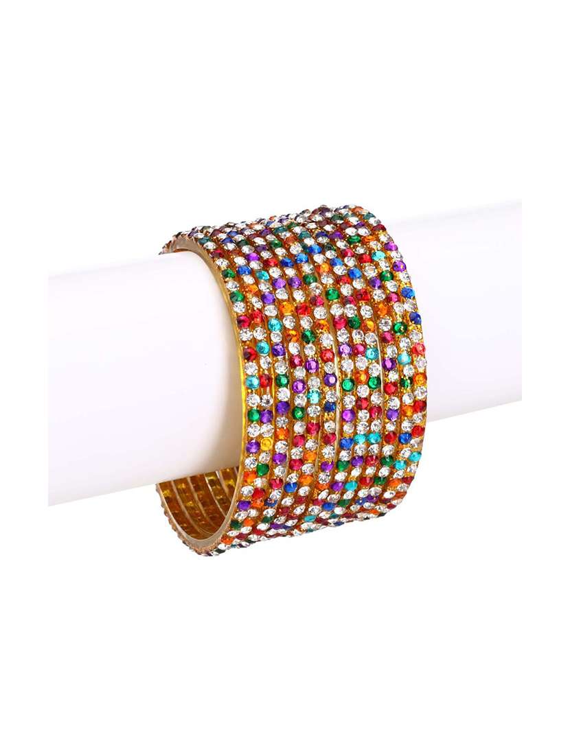 Buy online Multi Colored Glass Bangle from fashion jewellery for Women ...