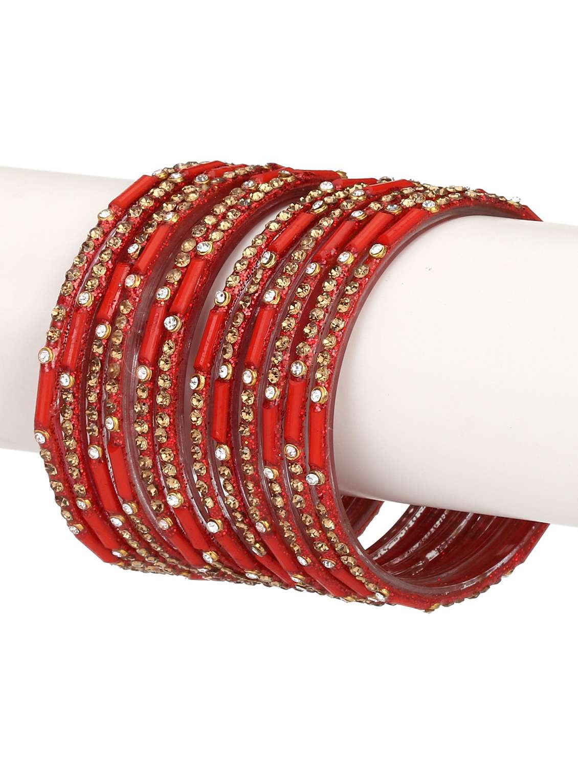 Buy online Red Glass Bangle from fashion jewellery for Women by Lakshya ...