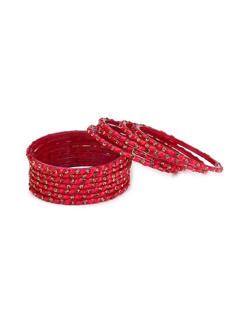 Buy online Red Glass Bangle from fashion jewellery for Women by Lakshya ...