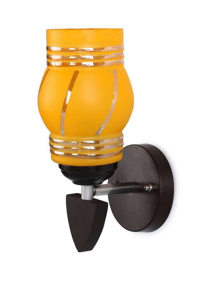 Buy online Decorative Wall Lamp Light Glass Wall Light Yellow - Pack Of ...