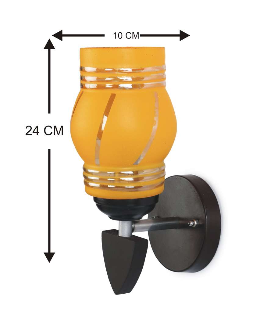 Buy online Decorative Wall Lamp Light Glass Wall Light Yellow - Pack Of ...