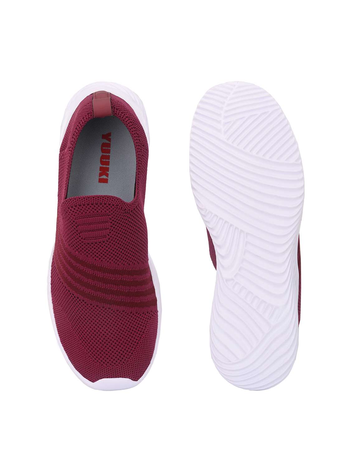 Buy online Maroon Mesh Slip On Sports Shoes from Sports Shoes ...