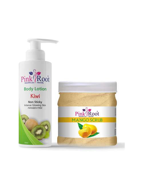 Buy online Pink Root Body Lotion Kiwi 200ml With Pink Root Mango Scrub ...