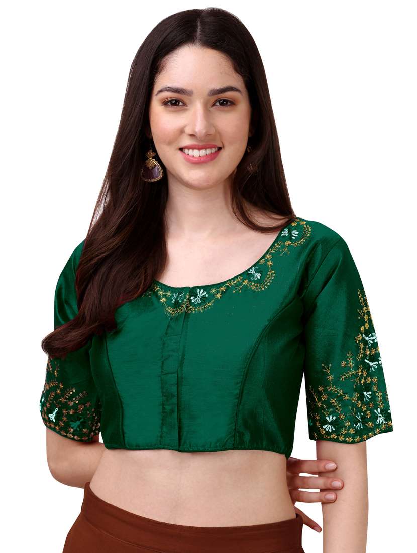 Buy online Self Design Embroidered Blouse from ethnic wear for Women by ...