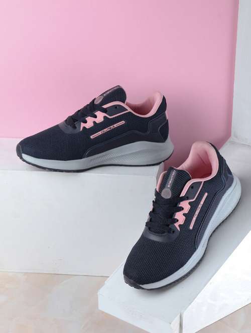 Buy online Navy Mesh Laceup Sports Shoes from Sports Shoes & Sneakers ...