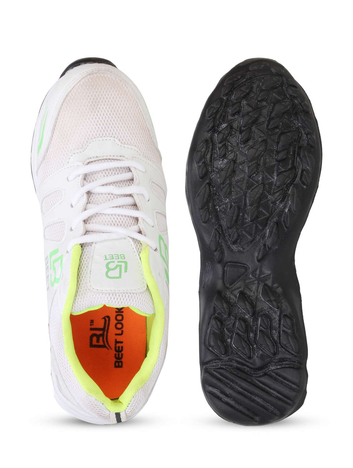 Buy online White Mesh Sport Shoes from Footwear for Men by Beet Looks ...