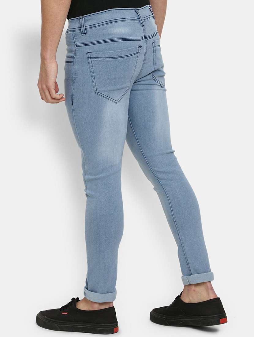 Buy online Mens Skinny Fit Plain Jeans from Clothing for Men by V-mart ...