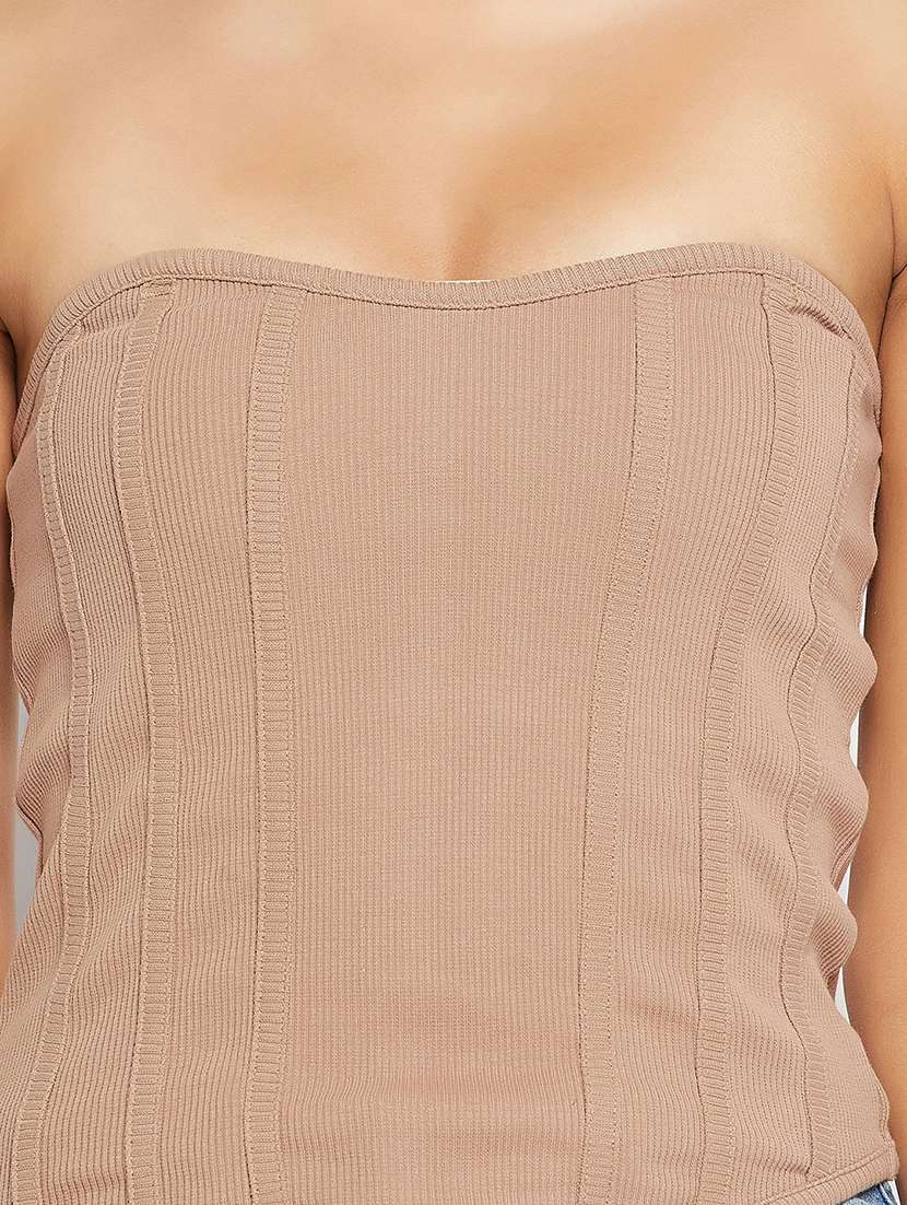 Buy online Women's Tube Off Shoulder Top from western wear for Women by ...