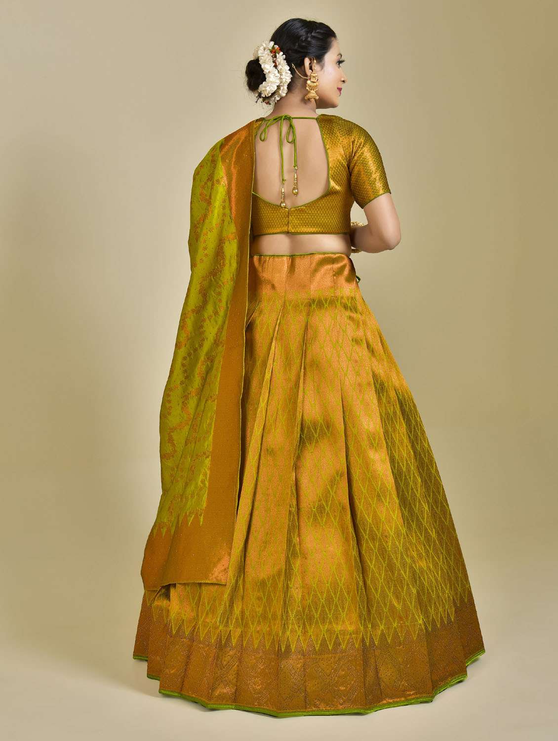 Buy online Self Design Flared Lehenga from ethnic wear for Women by ...