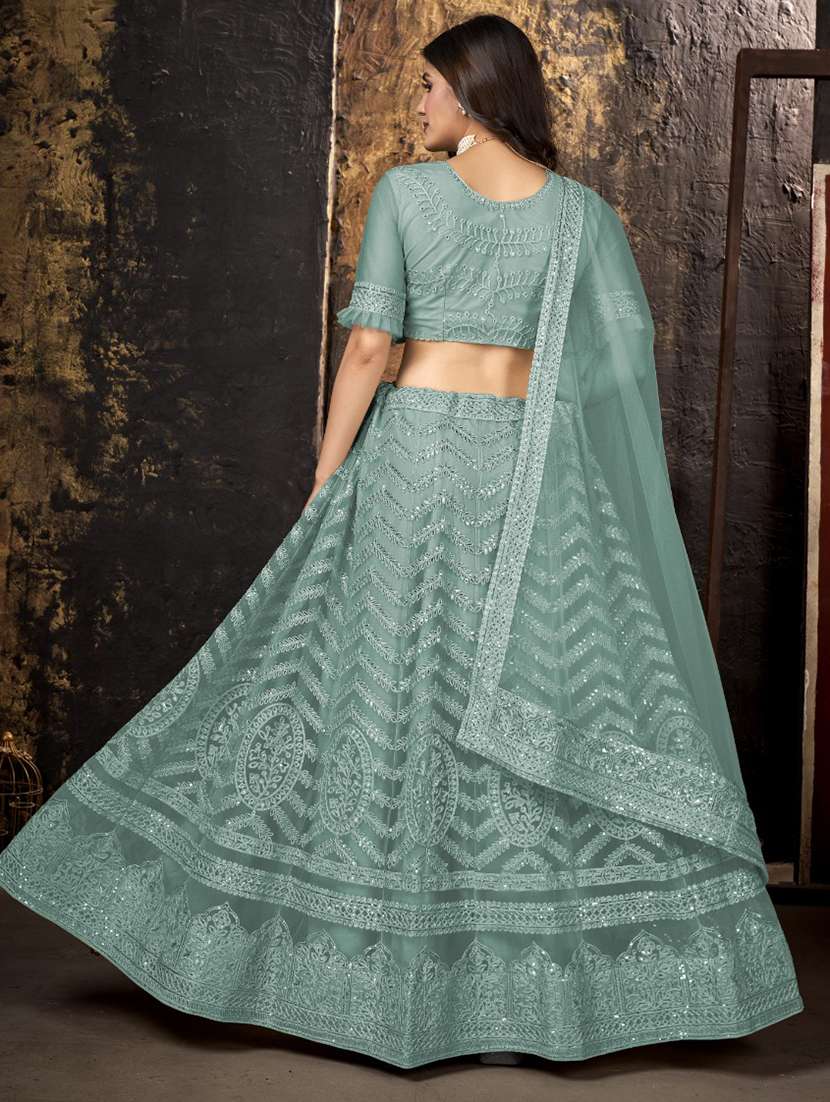 Buy online Embroidered Flared Lehenga Choli With Dupatta from ethnic ...