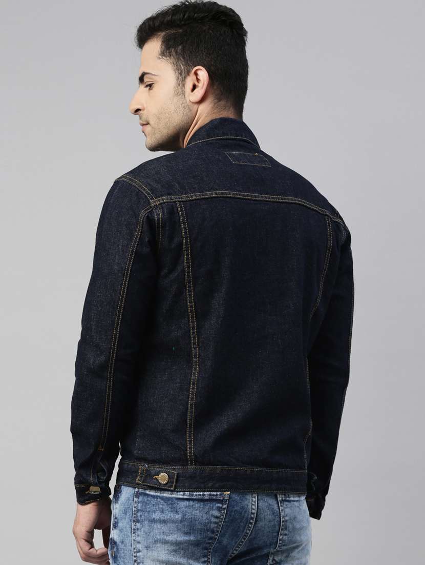 Buy online Blue Denim Jacket from Jackets for Men by Cinocci for ₹1350 ...