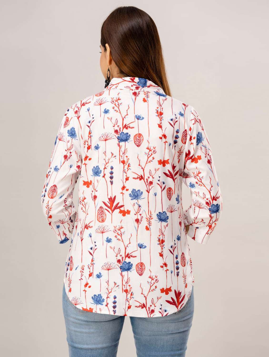 Buy online Women Printed Rayon Shirt from western wear for Women by ...