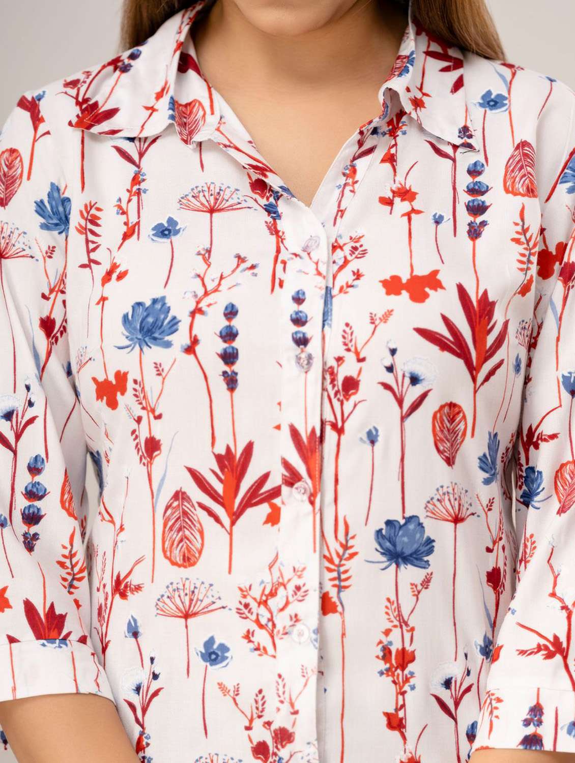 Buy online Women Printed Rayon Shirt from western wear for Women by ...