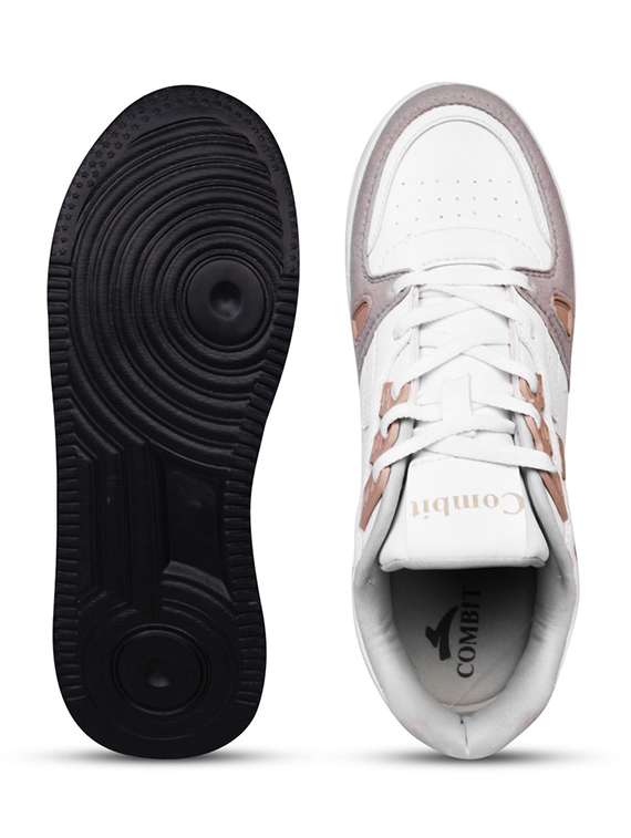 Buy online Men Color Block White Lace Up Sneaker from Casual Shoes for ...