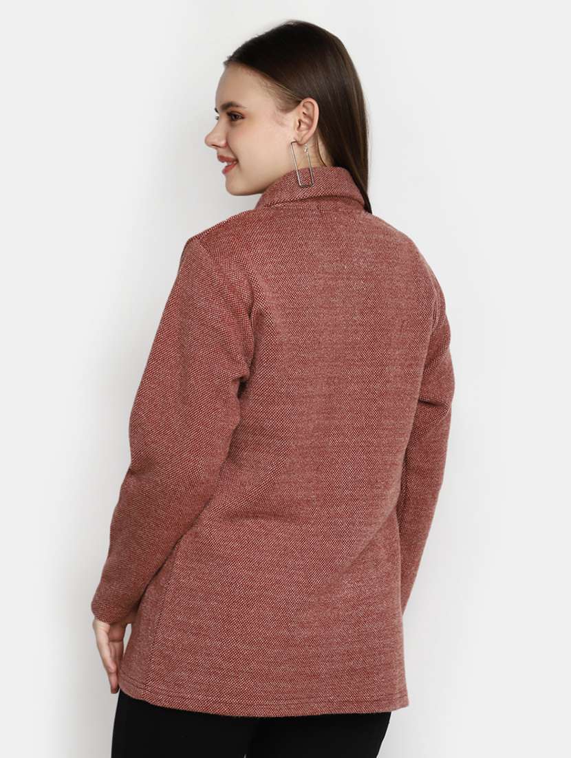 Buy online Women's Rust Cotton Cardigan from Cardigans & Pullovers for ...