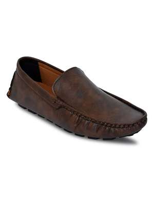 Buy online Men Solid Brown Slip On Loafer from Casual Shoes for Men by ...