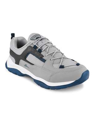 Buy online Men Color Block Grey Lace-up Sport Shoe from Footwear for ...