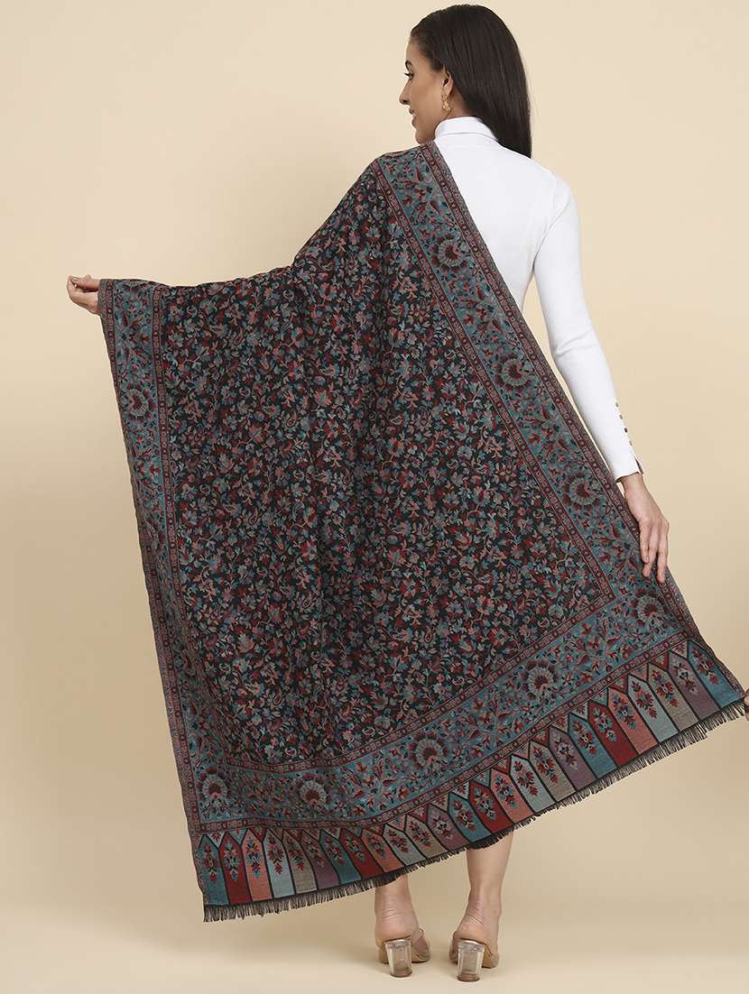 Buy online Women Woollen Self Design Shawl from winter wear for Women ...