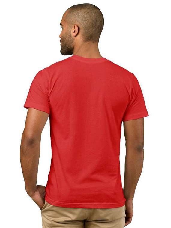 Buy online Mens Red Typographic T-shirt from top wear for Men by ...