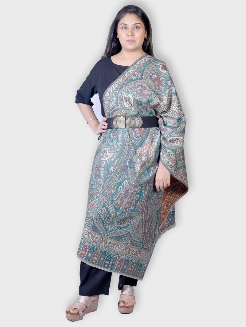 Buy online Women Self Designed Woolen Shawl from winter wear for Women ...