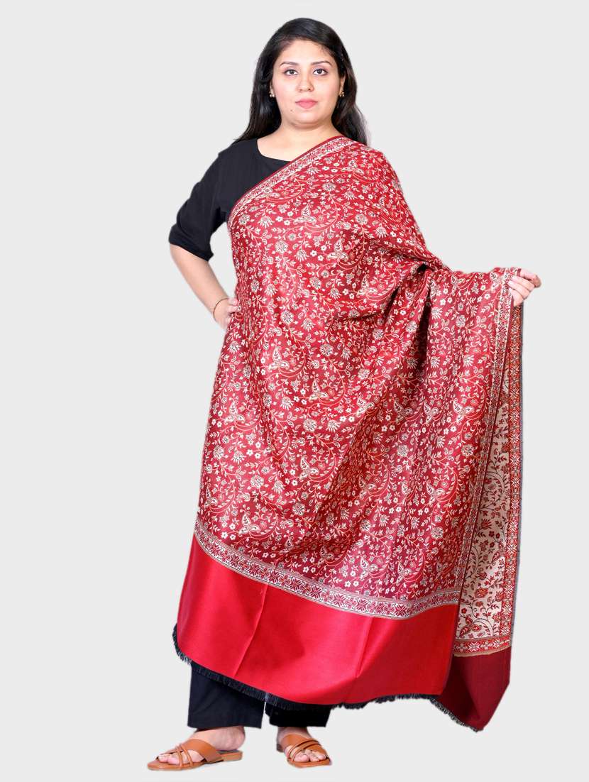 Buy online Women Self Designed Woolen Shawl from winter wear for Women ...