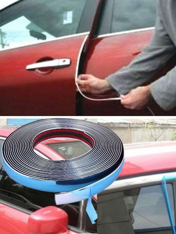 Buy online Side Window Chrome For All Cars Beading Roll 11 Meter 10mm ...