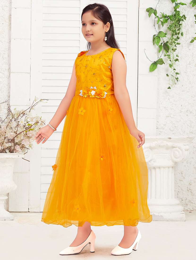 Buy online Girls Round Neck Party Gown from ethnic wear for Women by ...