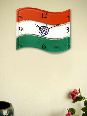 Buy online Indian Flag Wall Clock from Clocks for Unisex by Safal for ...