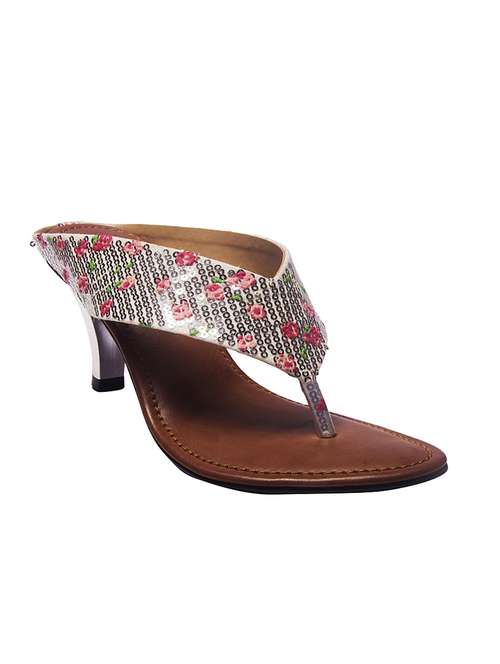 Buy online Multi Colored Toe Separator Sandal from heels for Women by ...
